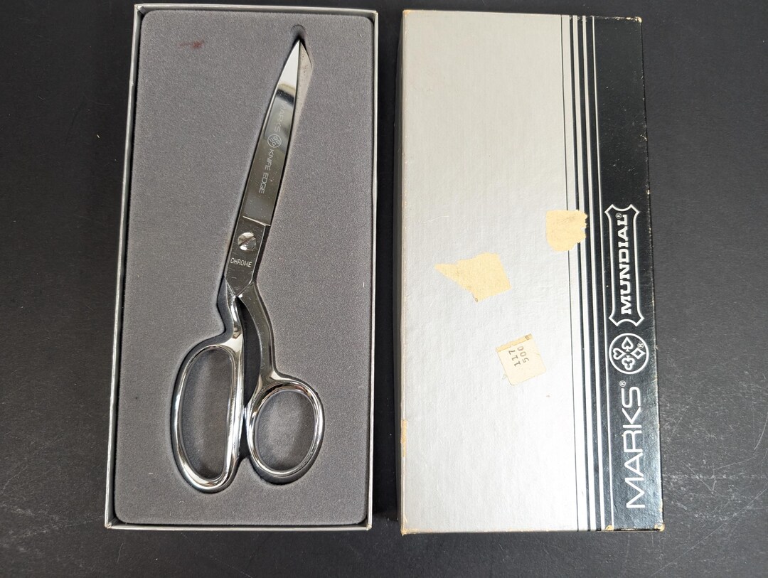 Vintage 8 Inch Sewing Scissors Shears - Marks Mundial Knife Edge - All ...
