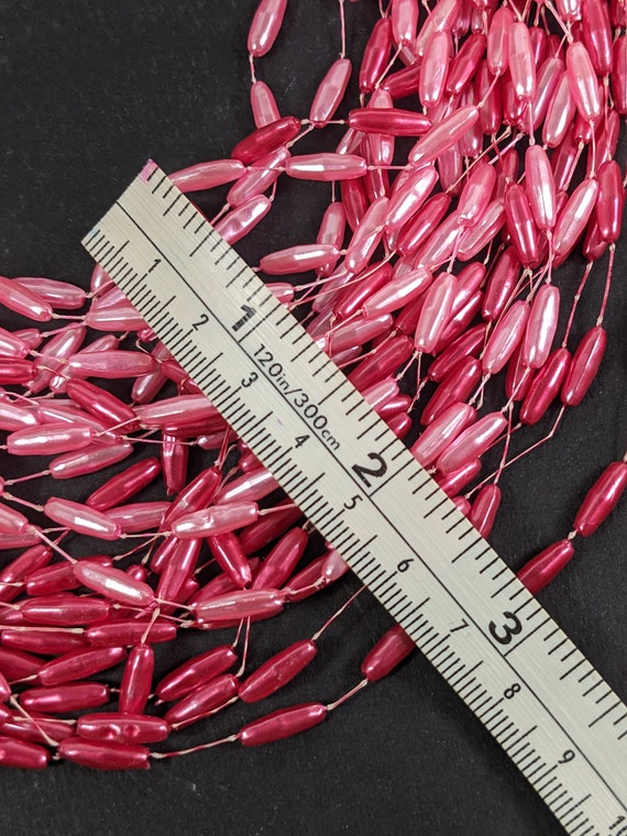 Vintage Pink Plastic Necklace - Fixed Plastic Beads -… - Gem