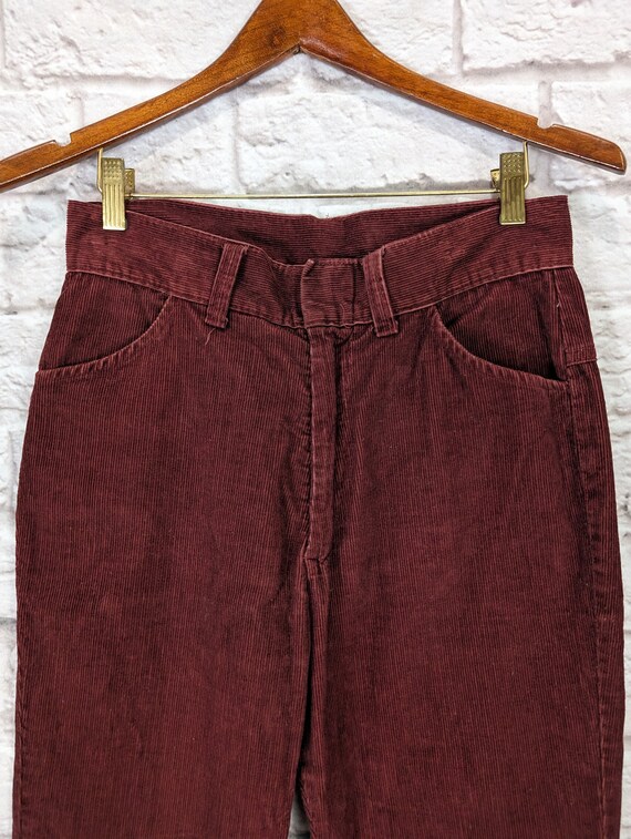 Vintage Corduroy Pants - Dark Red Maroon Size Small M… - Gem