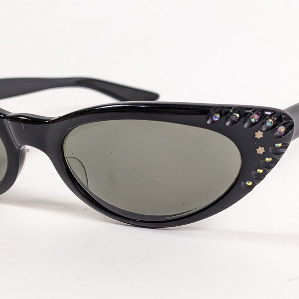 Vintage Rhinestone Cat Eye Sunglasses - Etsy