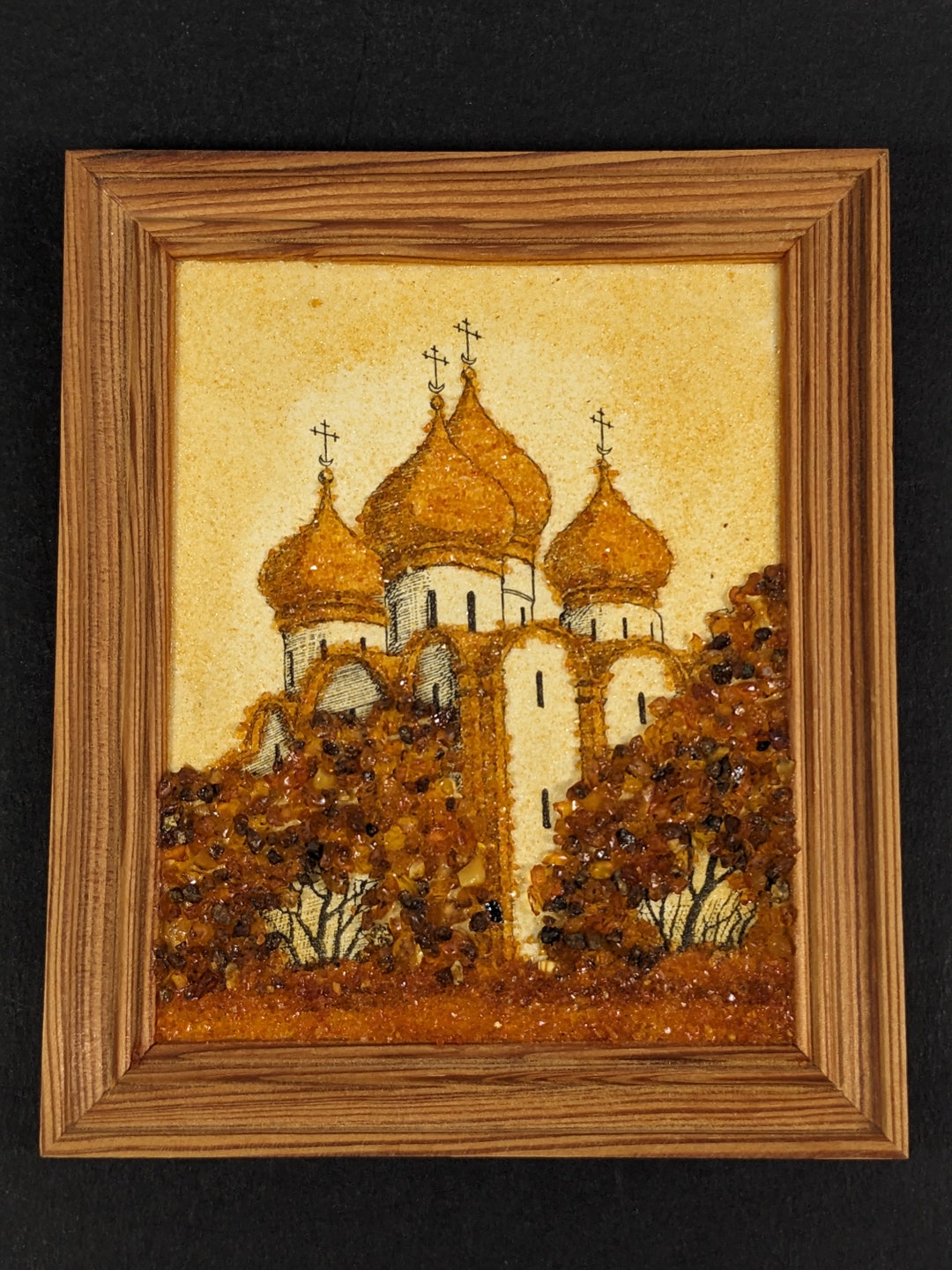 Vintage Pebble Art Framed Picture Eastern Orthodox Russian - Etsy