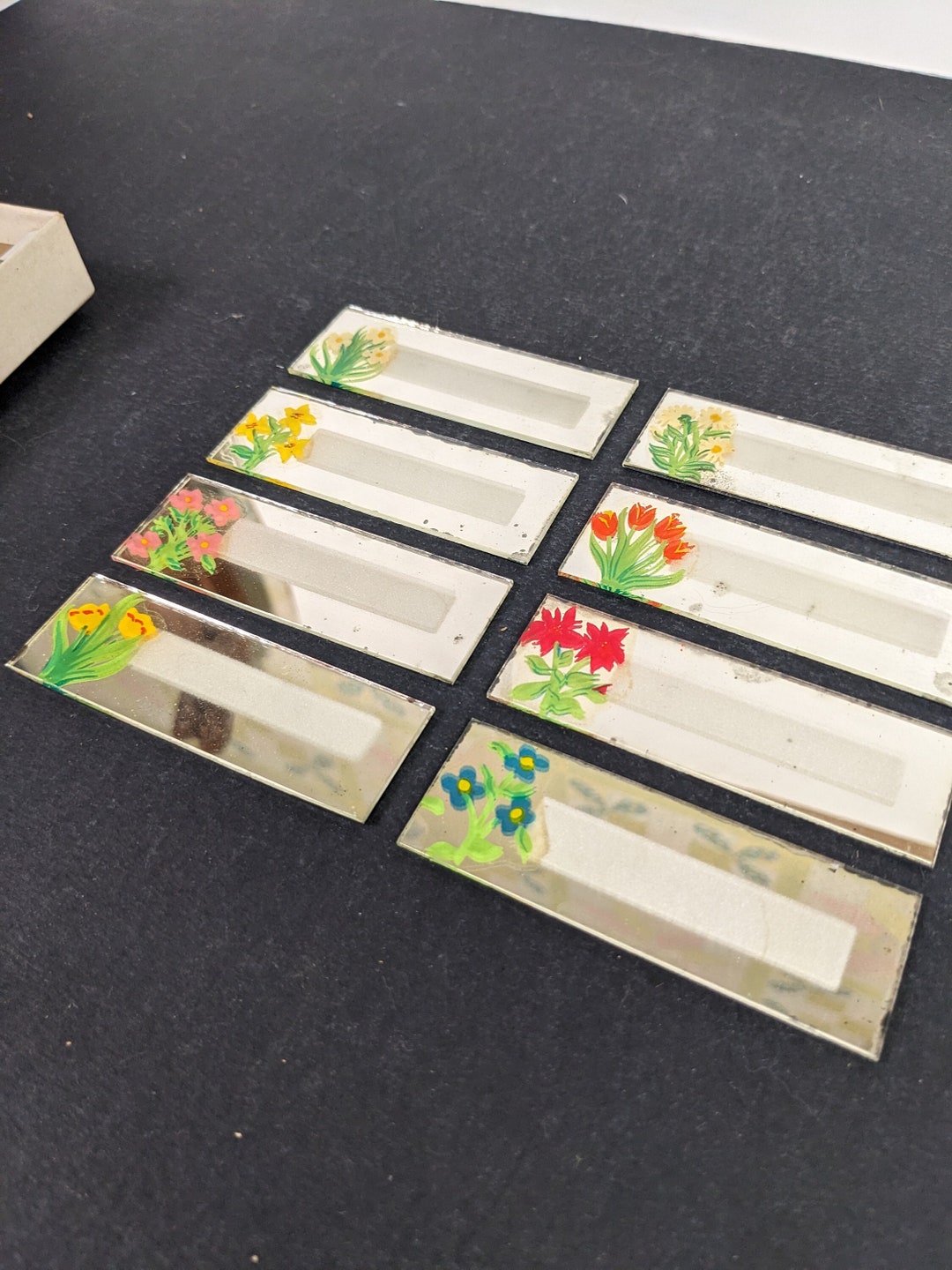 Vintage Mirrored Name Plate Place Holders - Customizable Table Decor ...