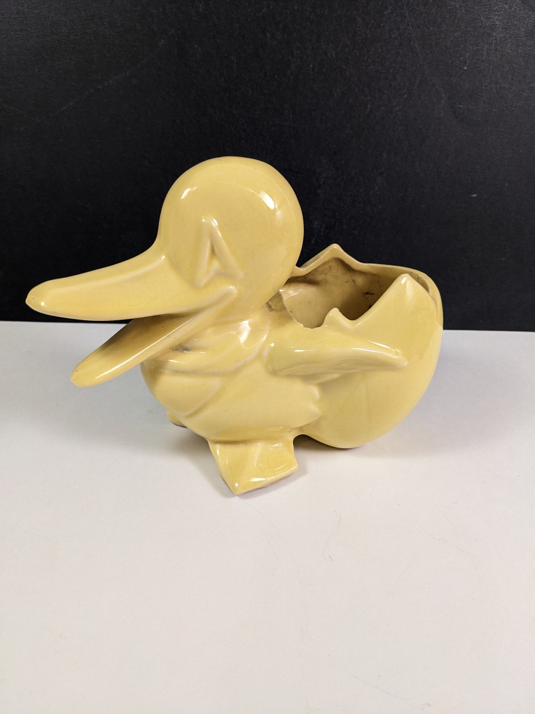 Vintage Yellow Duck Planter - Mccoy Made in USA - MCM Ceramic - Etsy