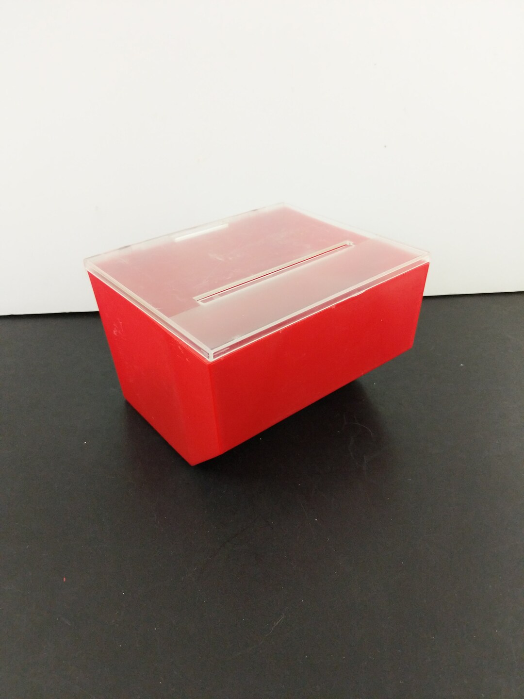 Mid Century Recipe Box Red Plastic File Card Index Kitchen - Etsy
