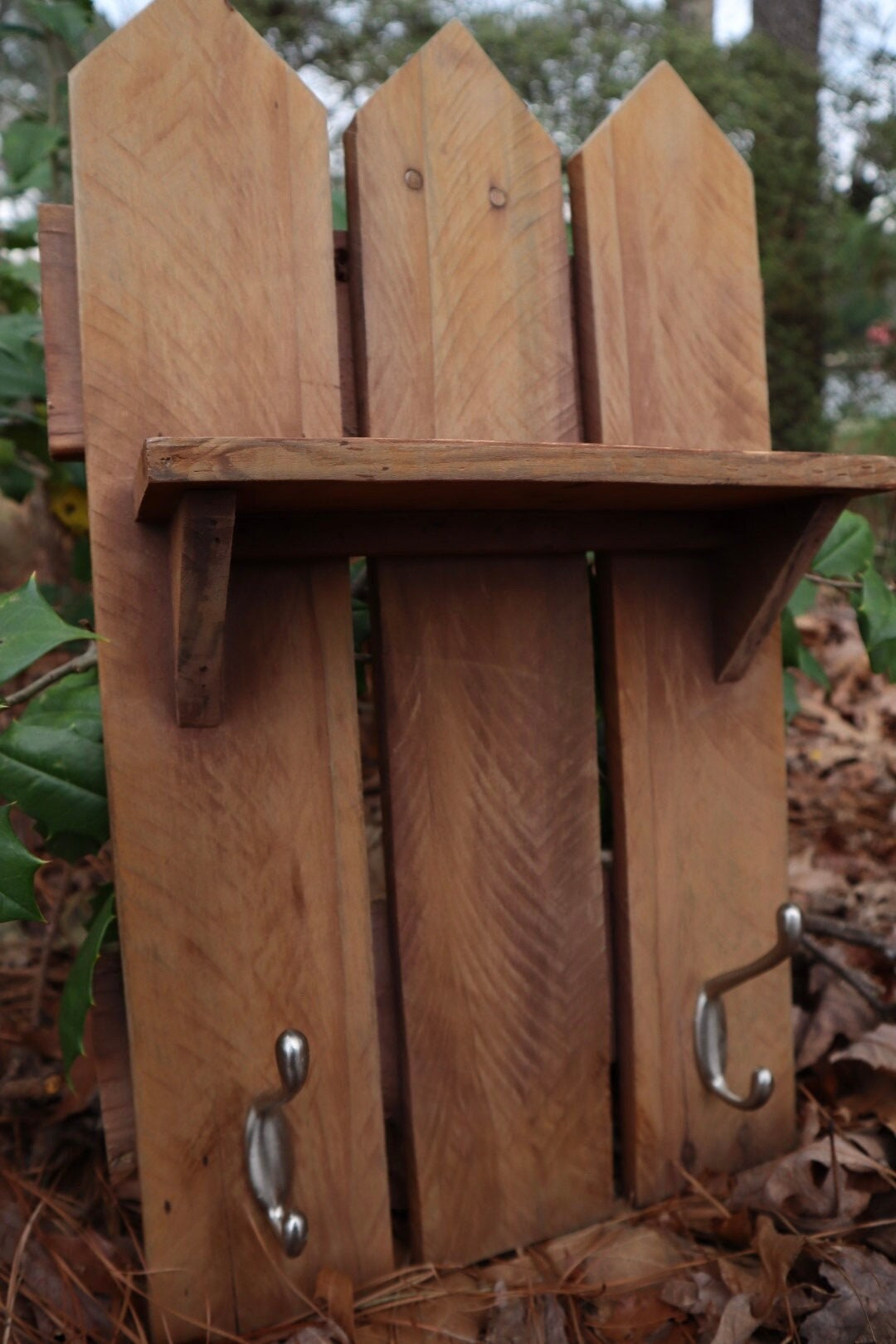 Decorative Shelf With 2 Large Hooks - Etsy