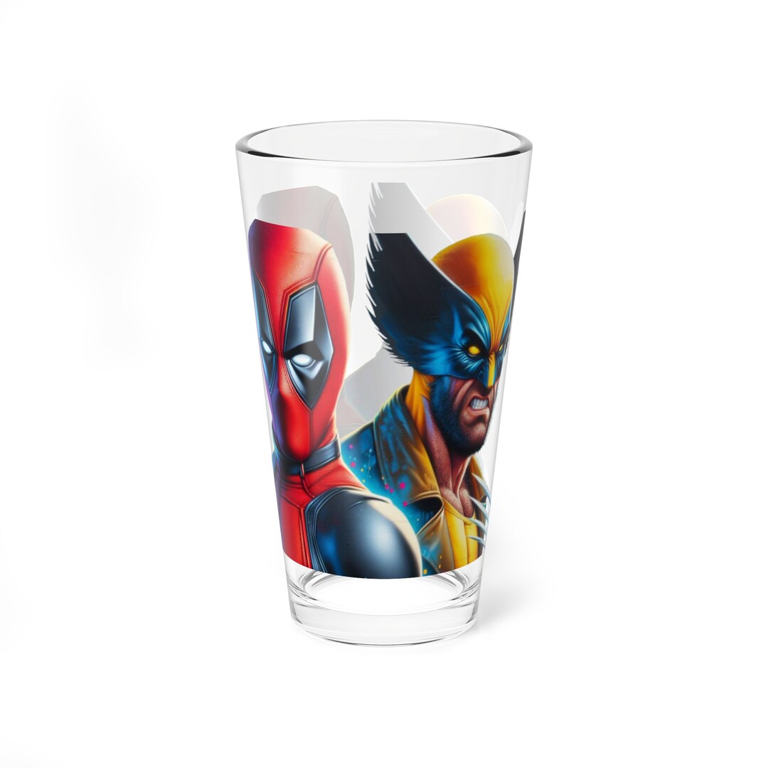 Graffiti Wolverine & Deadpool Mixing Glass, 16oz - Etsy
