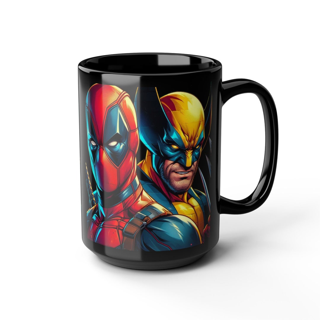 Graffiti Deadpool & Wolverine Black Mug 11oz, 15oz - Etsy