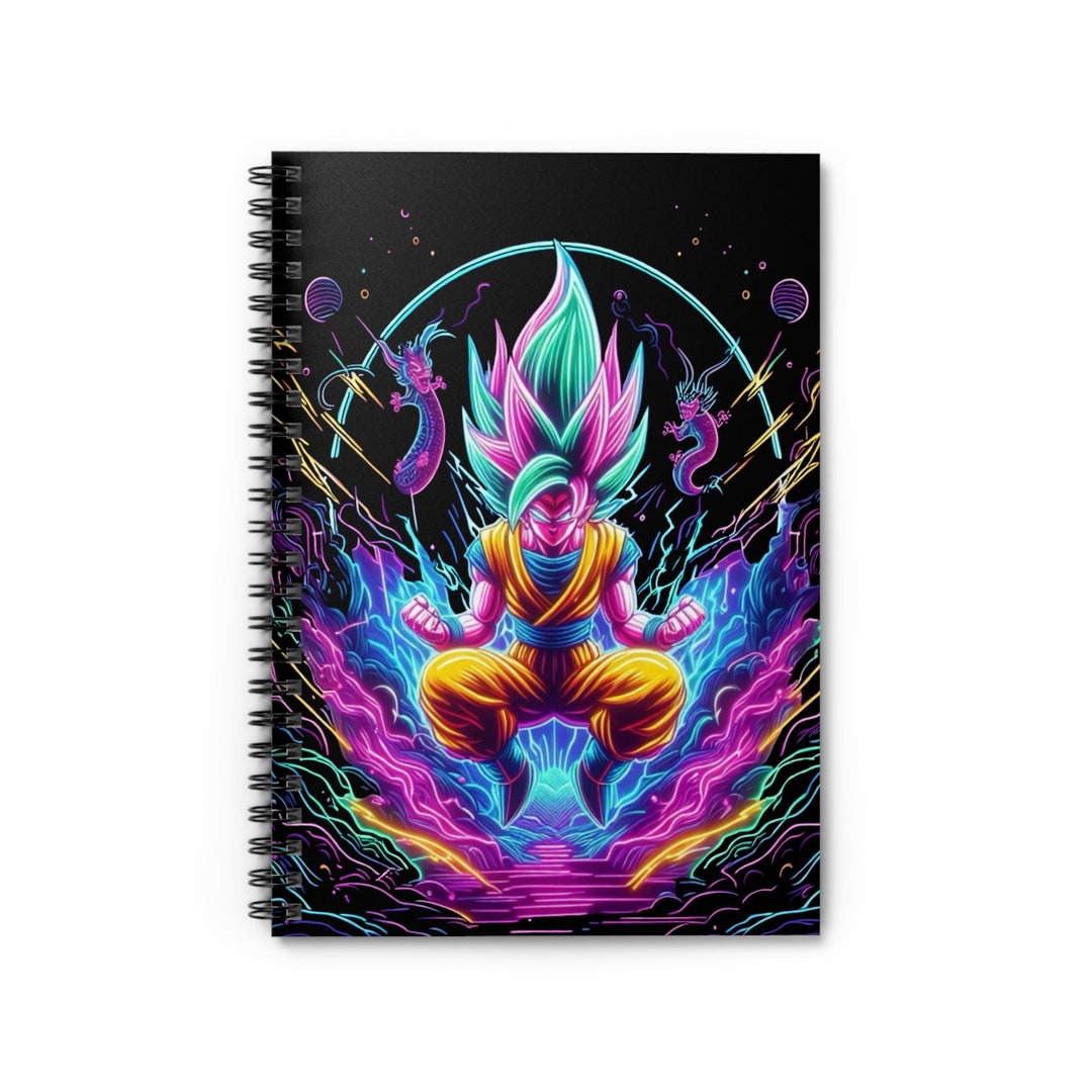 Neon Goku Spiral Notebook Ruled Line - Etsy