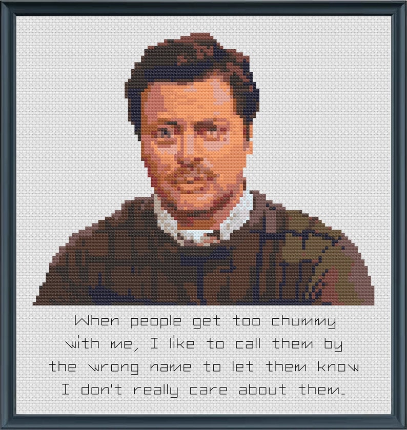 Ron Swanson - Too Chummy - PDF Cross Stitch Pattern Download - Parks ...