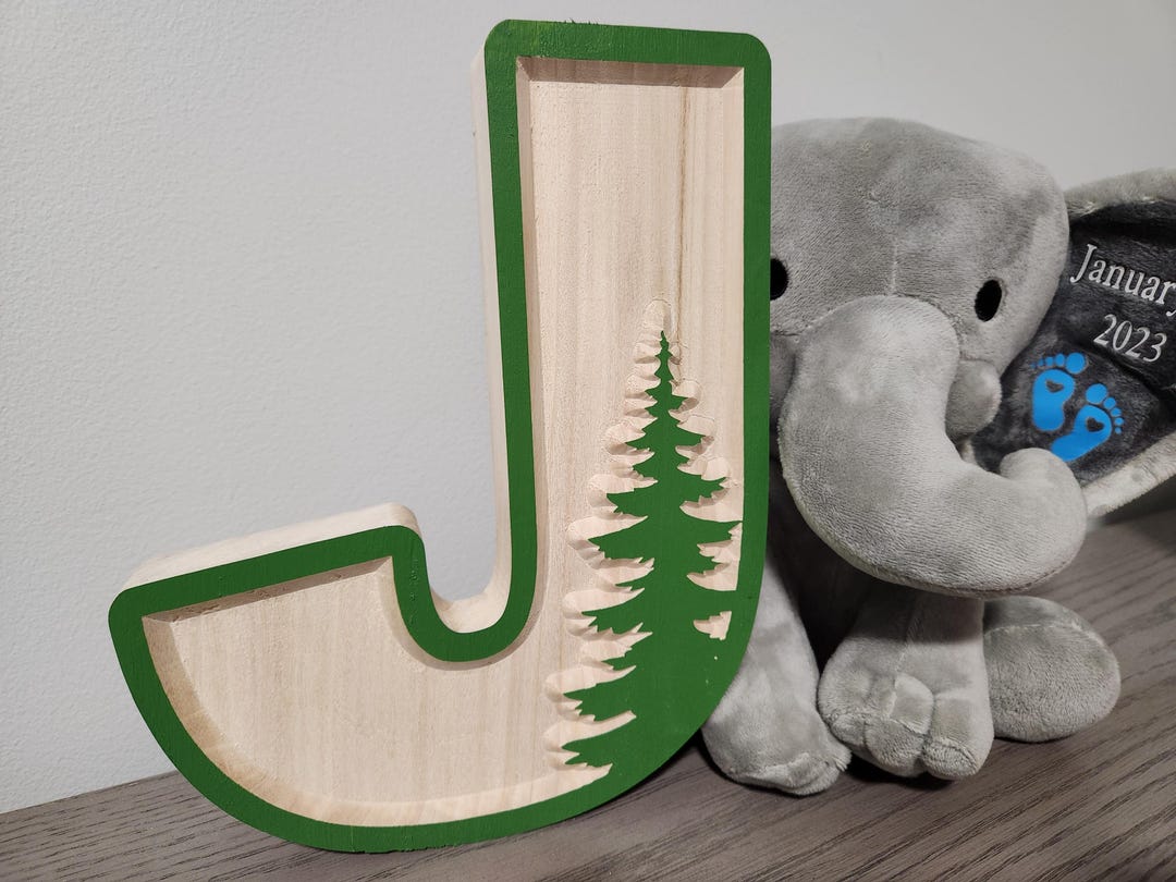 Custom Large Solid Wood Letter Name Sign for Girl and Boy, Nursery Room ...