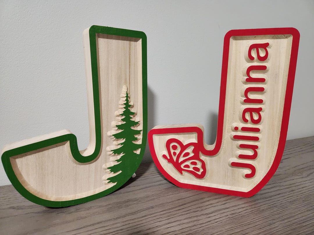 Personalized Large Solid Wood Letter Name Sign for Girl and Boy ...