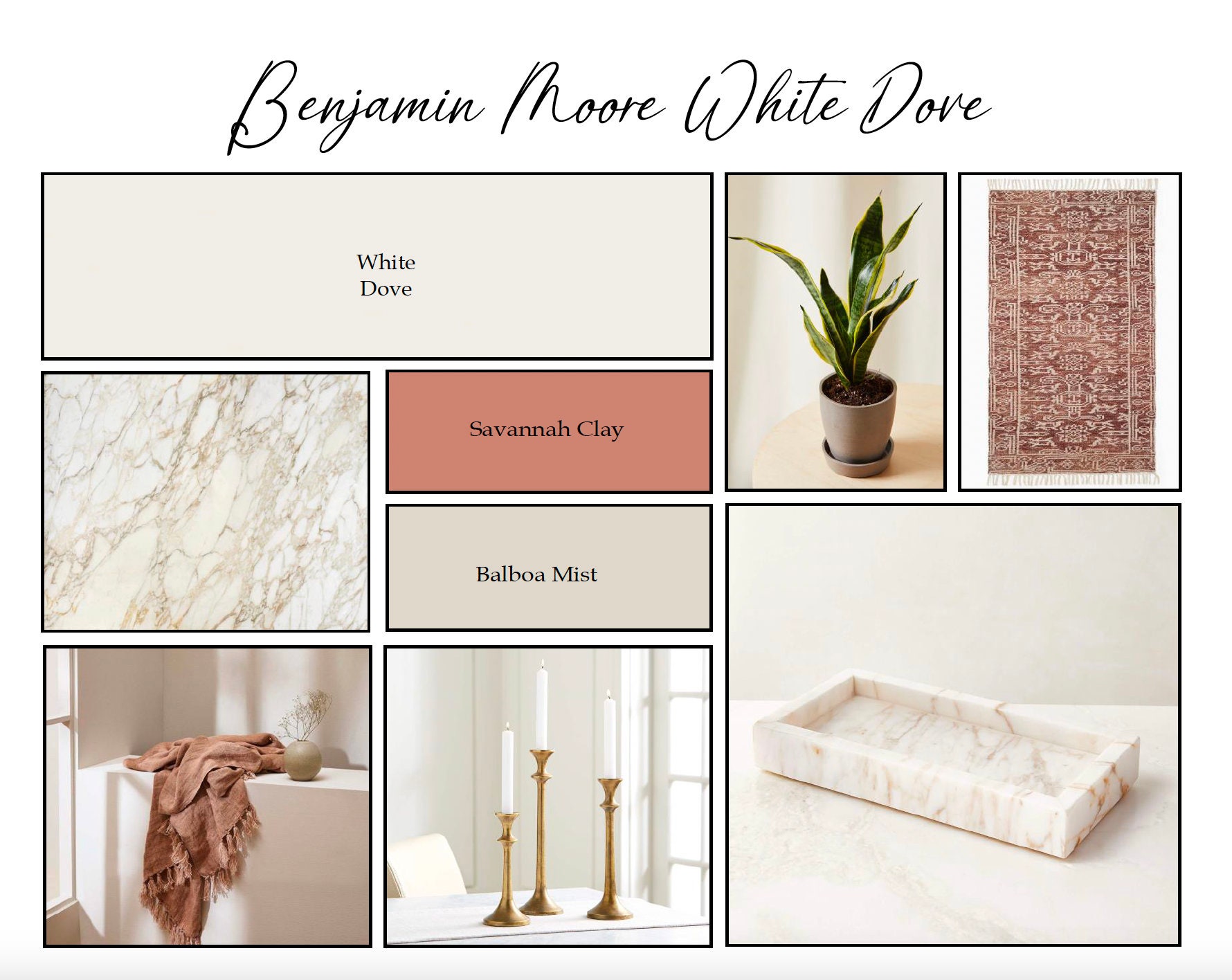 Benjamin Moore "white Dove" Room Design Concepts - Etsy