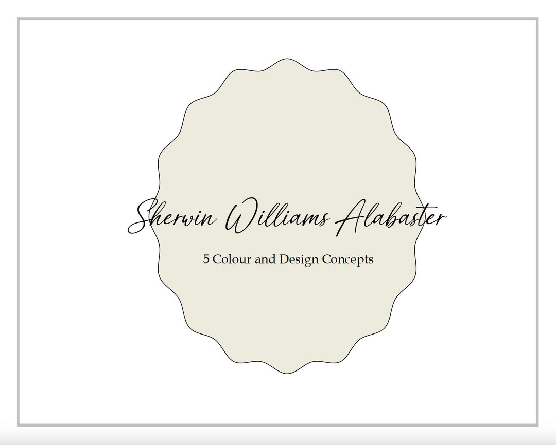 Sherwin Williams "alabaster" Room Design Concepts - Etsy