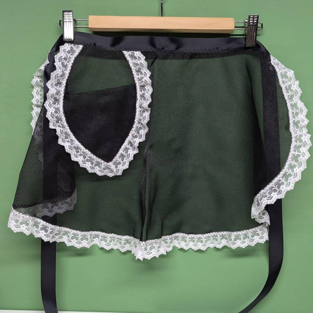 Vintage Sheer Black N Lace Half Apron - Etsy
