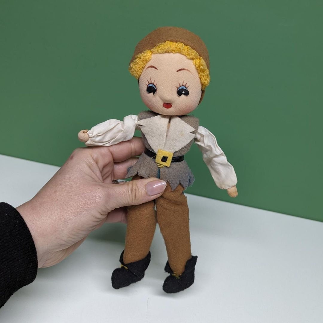 Vintage Pixie Stockinette Robin Hood Doll - Etsy