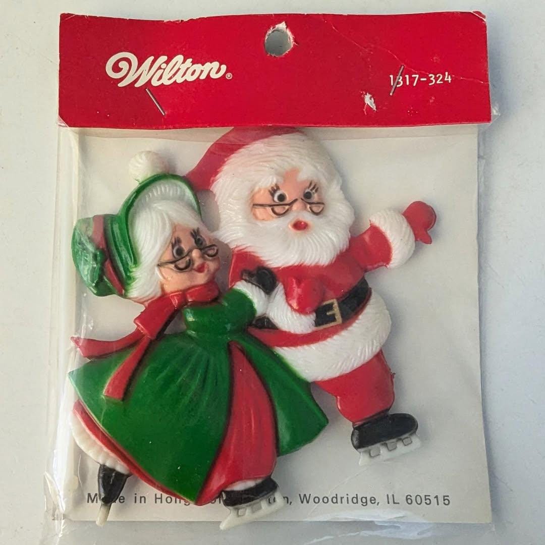 Vintage Santa and Mrs Clause Cake Topper - Etsy