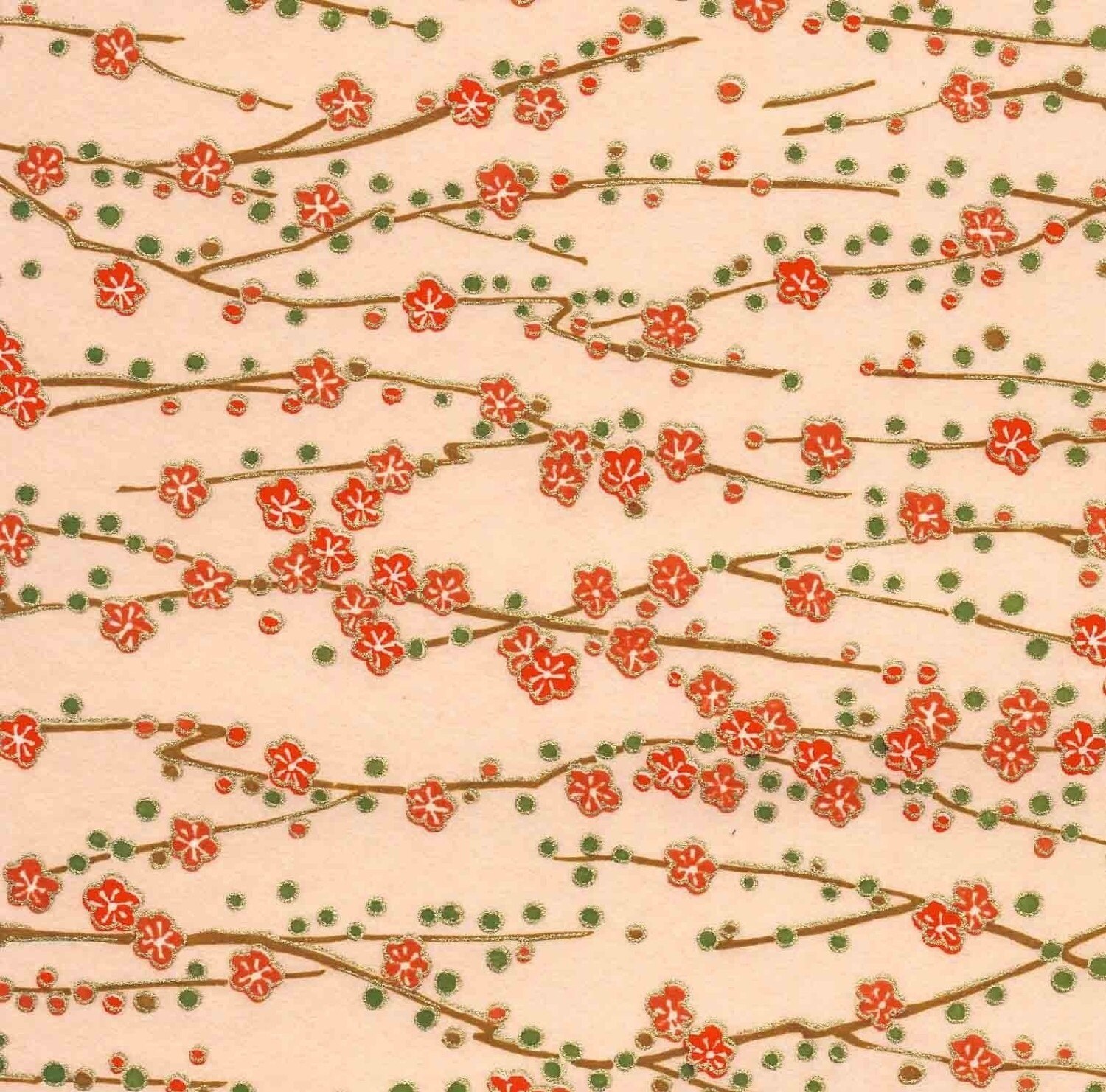 Chiyogami or Yuzen Paper Spring Pink Plum Blossoms 9x12 - Etsy