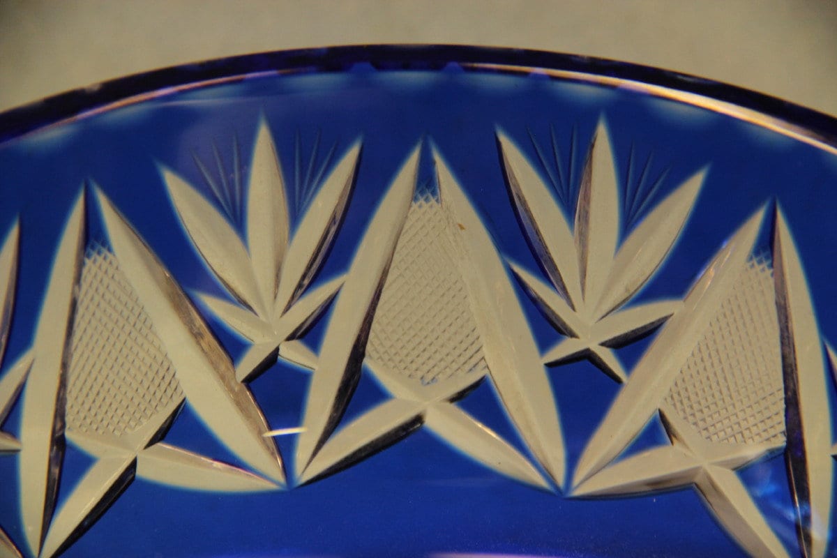 Vintage GERMAN IMPERLUX Cobalt Blue Hand Cut Lead CRYSTAL - 7" Bowl - Etsy
