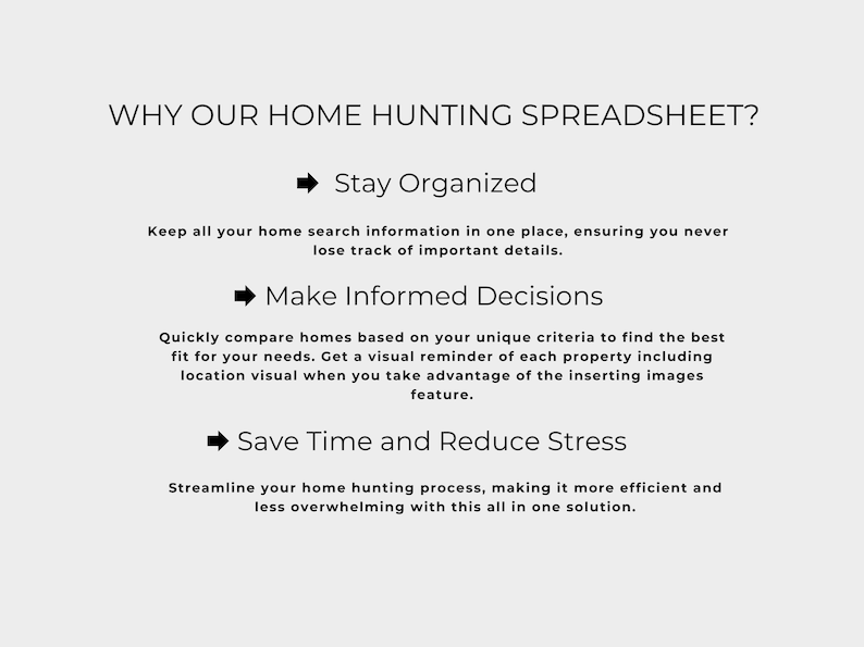 Home Hunting Spreadsheet | House Buying Tracker | Apartment Search ...