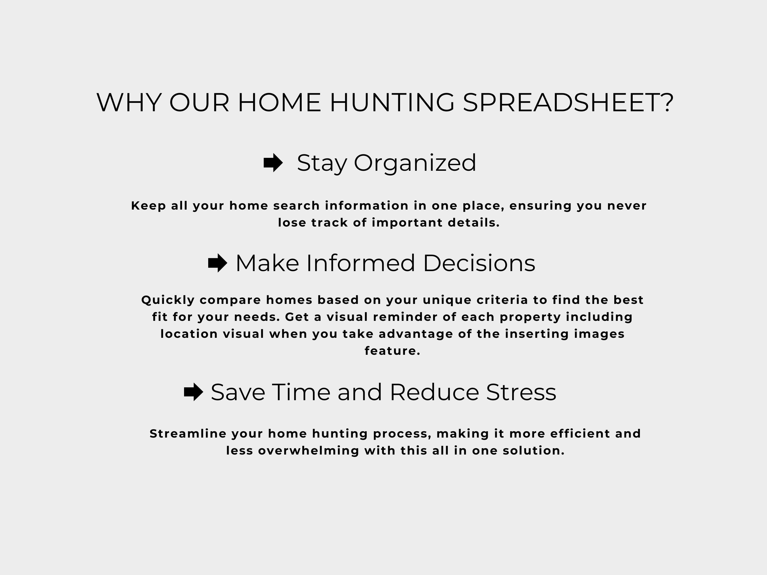 Home Hunting Spreadsheet | House Buying Tracker | Apartment Search ...