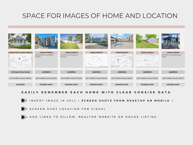 House Hunting Spreadsheet | Rental | Apartment Search Planner | House ...