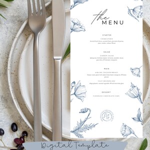 Fully Customizable Menu, Digital on Canva. Wedding Menu. Bachelorette ...