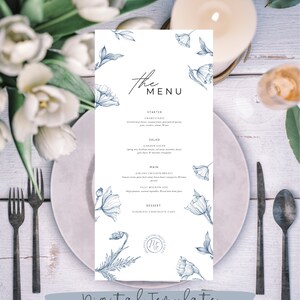 Fully Customizable Menu, Digital on Canva. Wedding Menu. Bachelorette ...