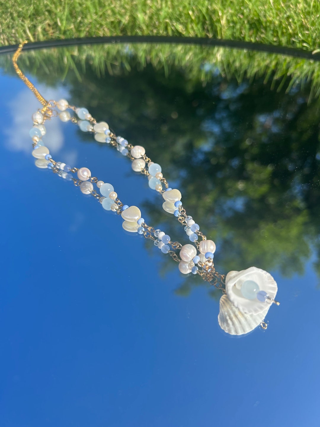 Beachy Coconut Girl Coquette Shell Necklace - Etsy