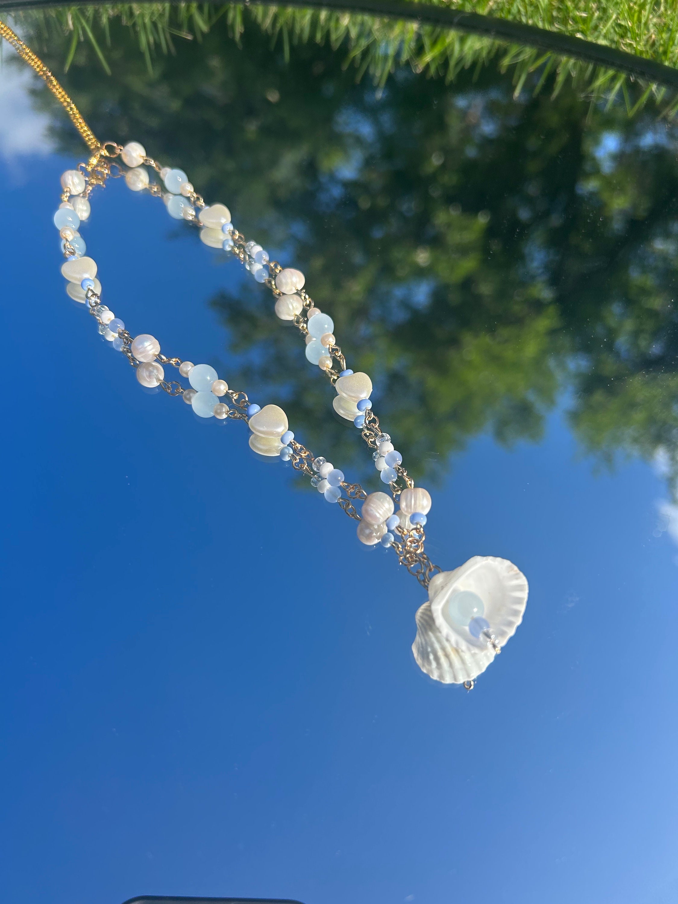 Beachy Coconut Girl Coquette Shell Necklace - Etsy