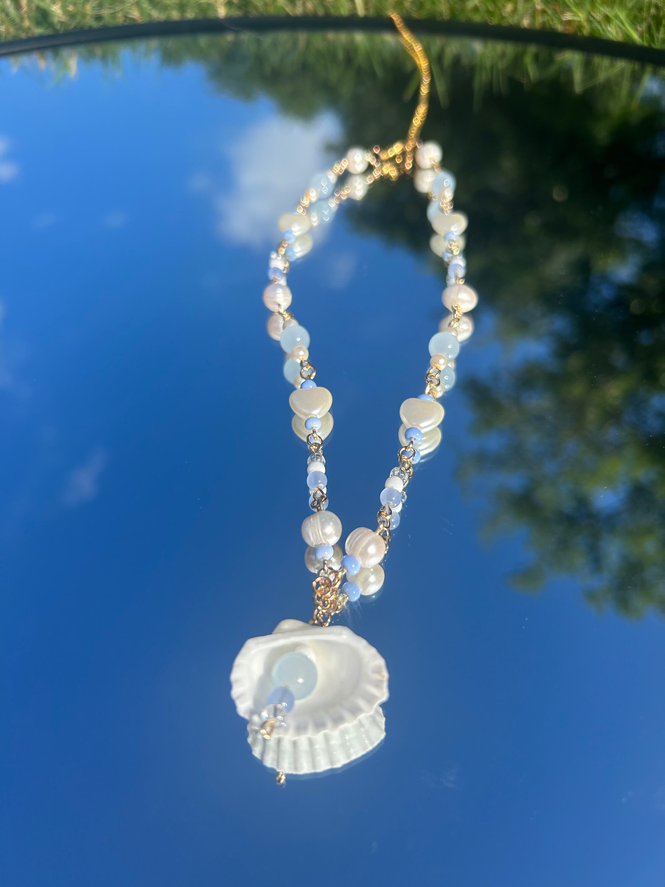 Beachy Coconut Girl Coquette Shell Necklace - Etsy