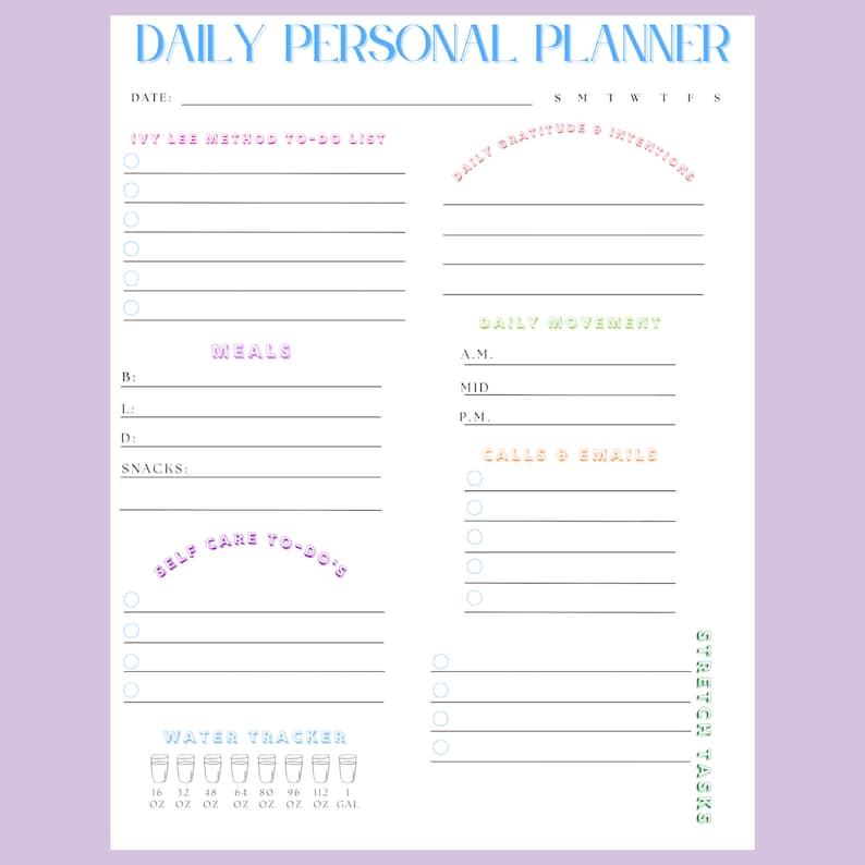 Undated Daily Planner Template Daily Planner Printable Printable ...