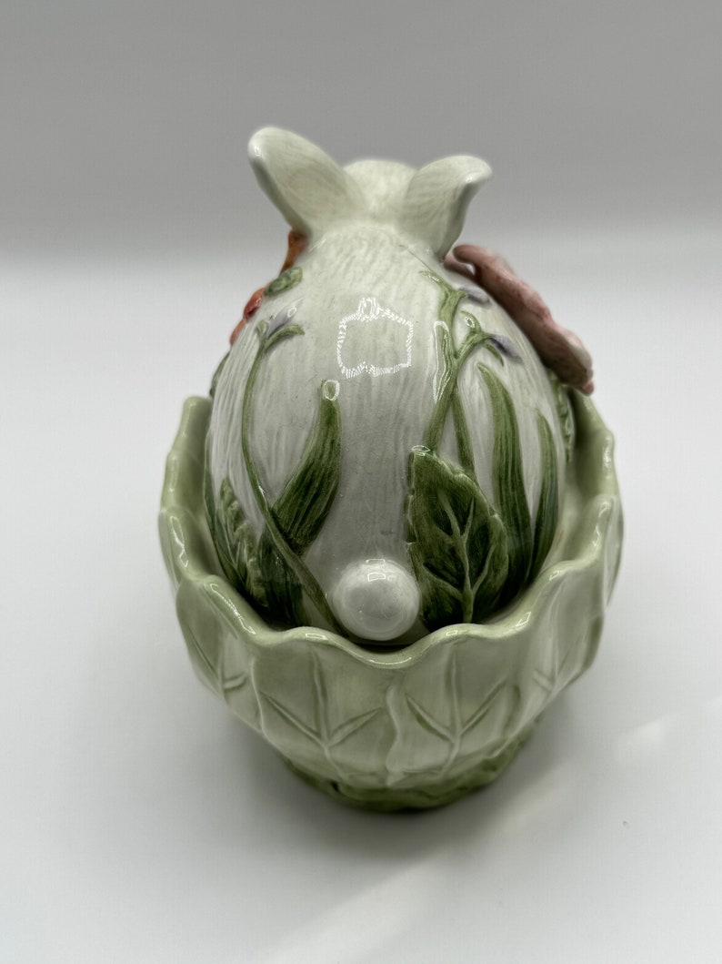 FITZ & FLOYD Fauna Flora Combo-rabbit Bunny Lidded Box Candy Dish and ...