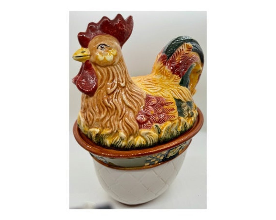 Bella Casa by Ganz Rooster Cookie Jar Canister - Etsy