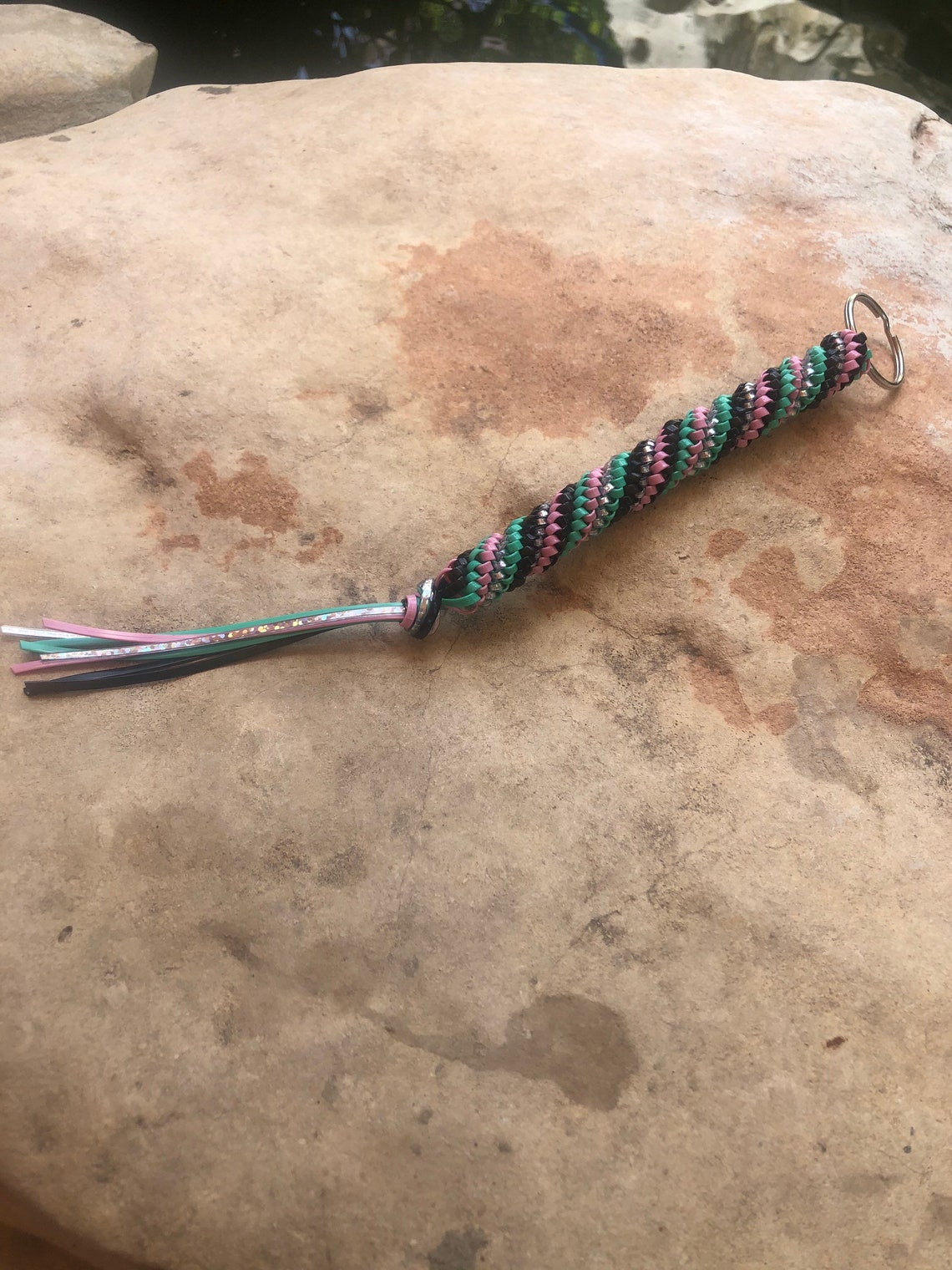 Made to Order 4 String Tornado Stitch Scoubidou Handmade Boondoggle Rexlace Lanyard Crafting ...