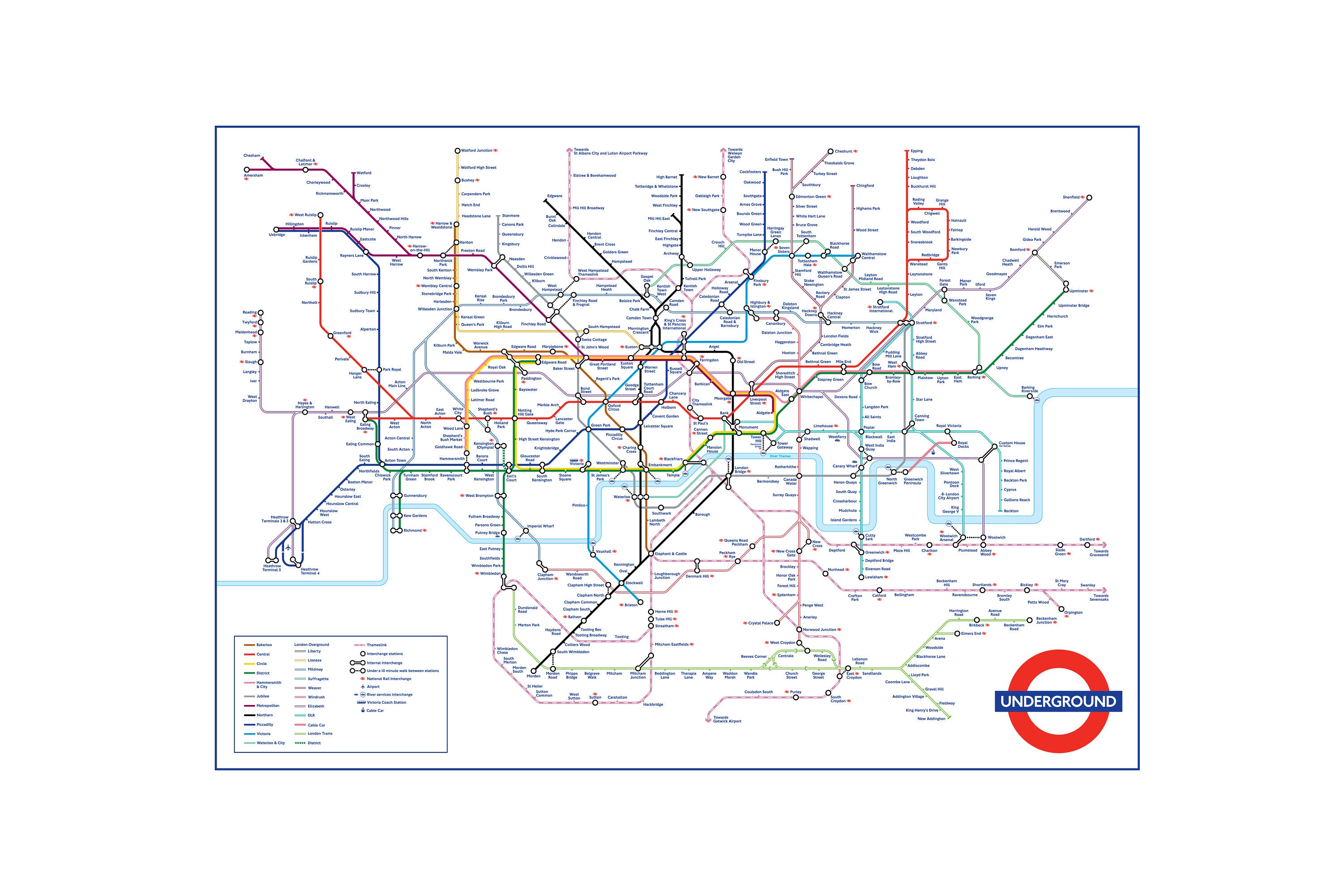 London Underground Tube Map 2025 - Etsy UK