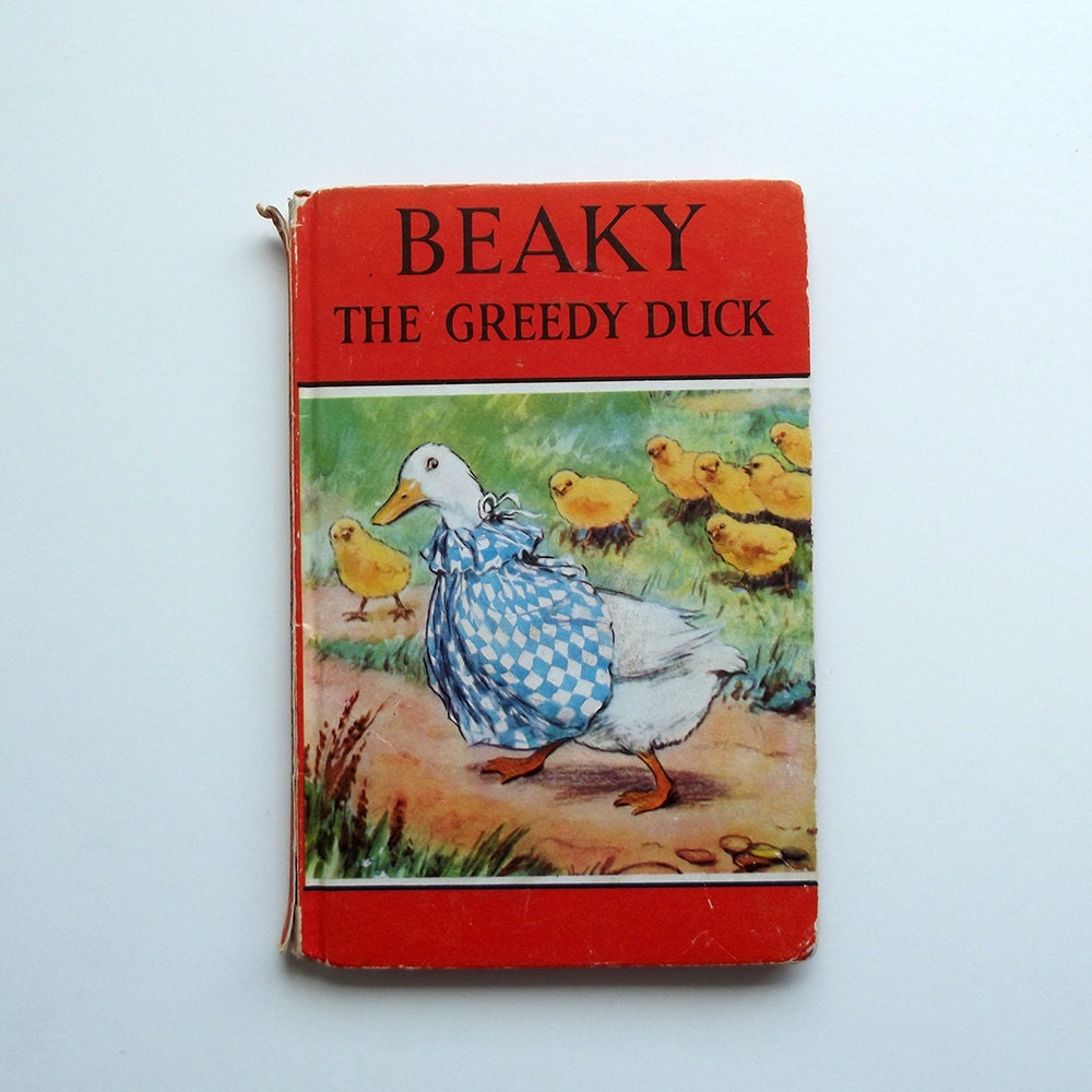 Vintage Children's Story Book Beaky the Greedy Duck - Etsy