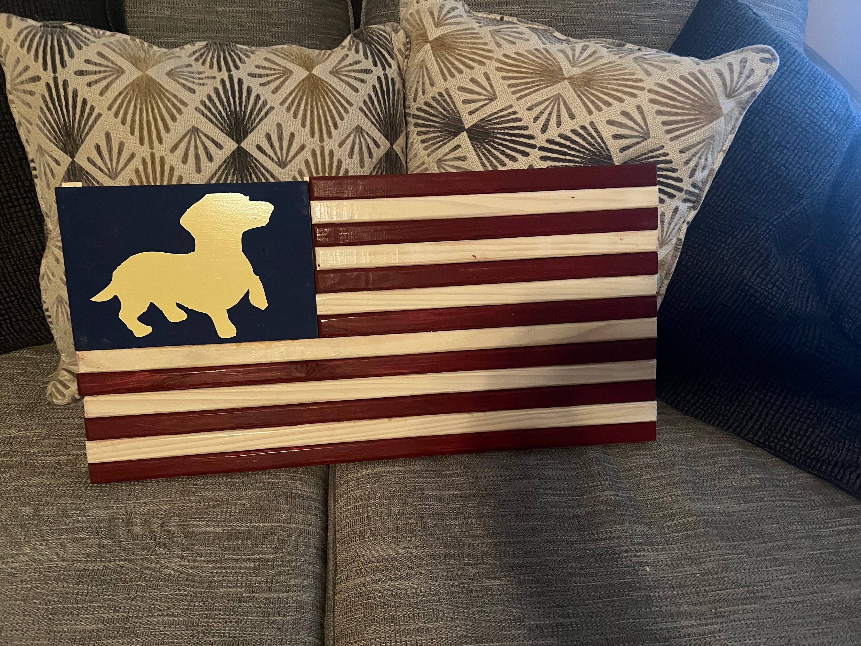 God Bless the Weiner Dog Flag - Etsy