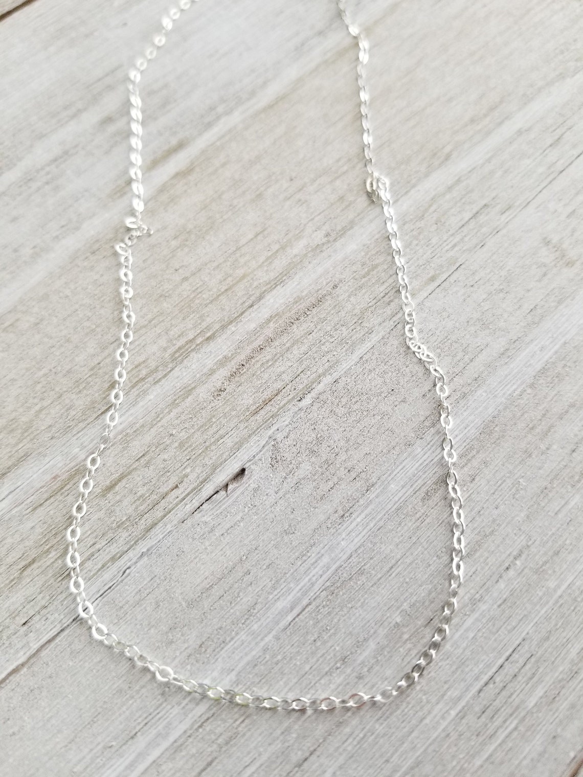 Sterling Silver Chain, Finished Chain, Replacement Chain, Dainty Chain ...