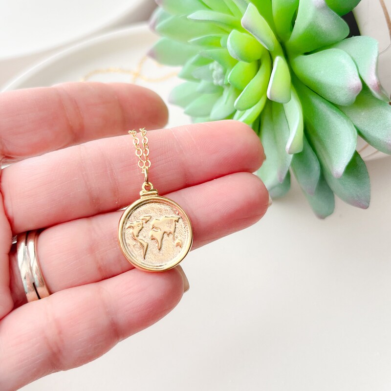 World Map Necklace - Etsy