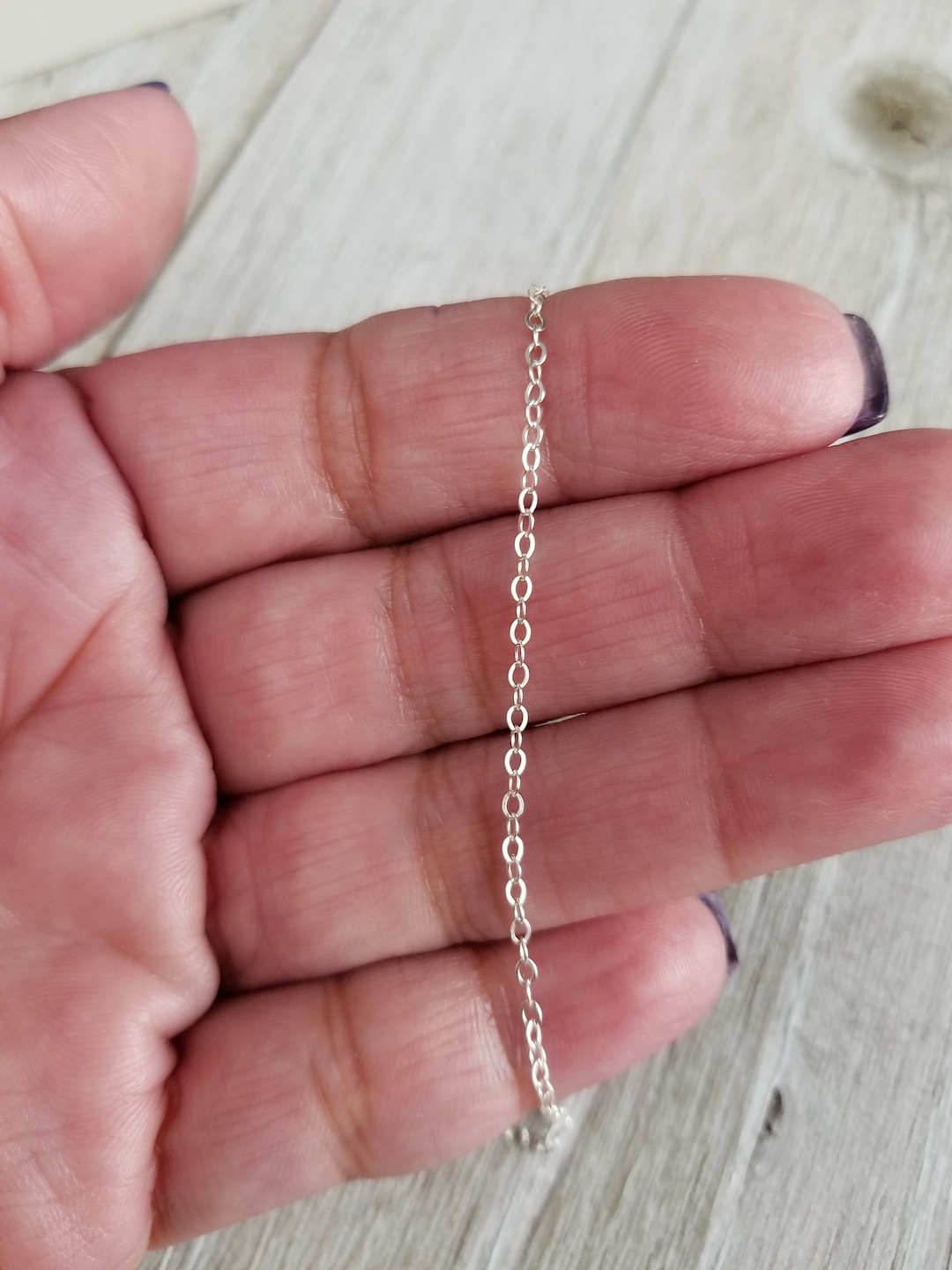 Sterling Silver Chain, Finished Chain, Replacement Chain, Dainty Chain ...