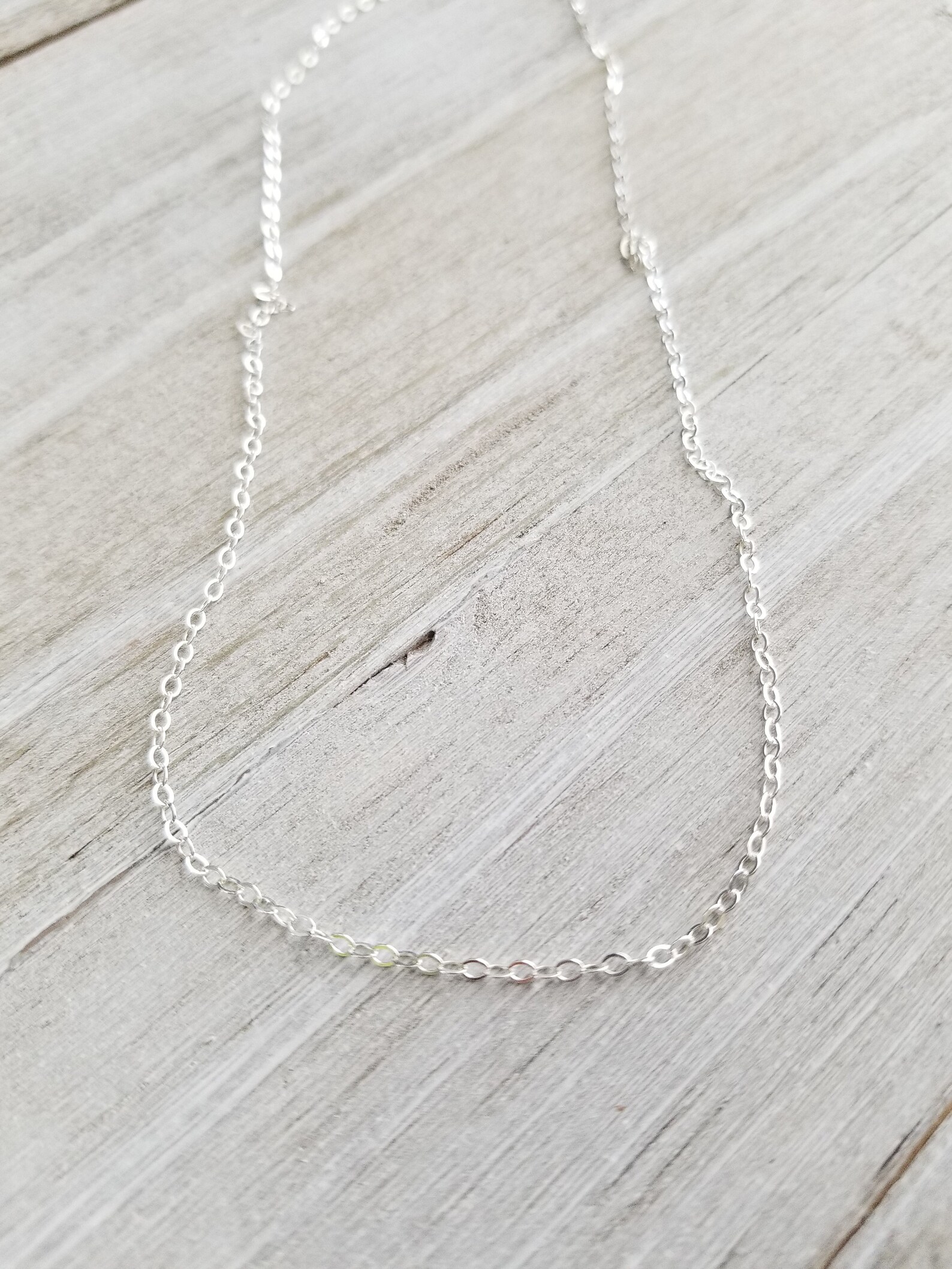 Sterling Silver Chain Finished Chain Replacement Chain | Etsy