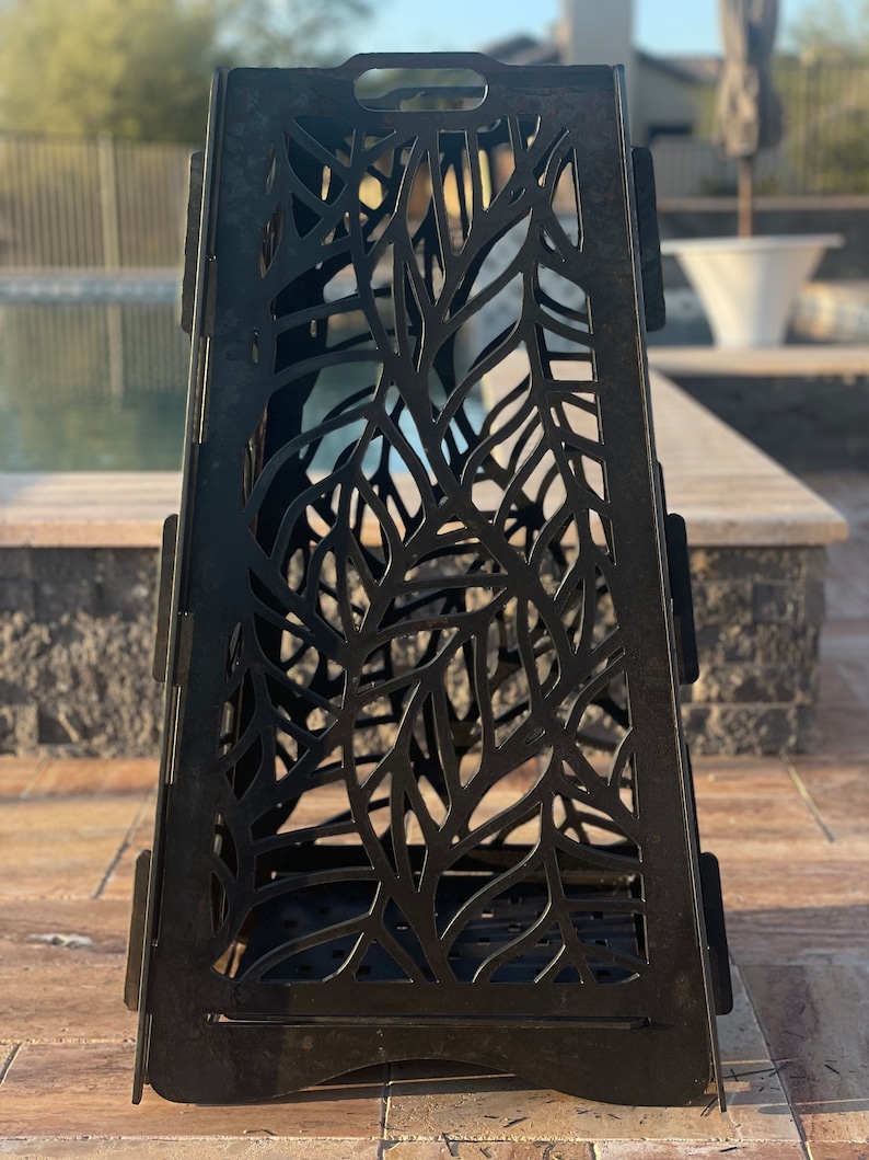 Vertical Metal Fire Pit- Collapsible- 18" X 18" X 31", 11 Gauge - Etsy