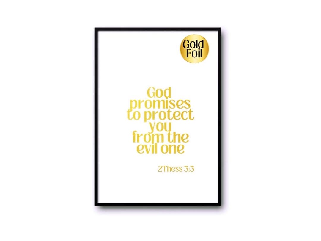 God Promises to Protect You From the Evil One Print Wall Art Religion ...