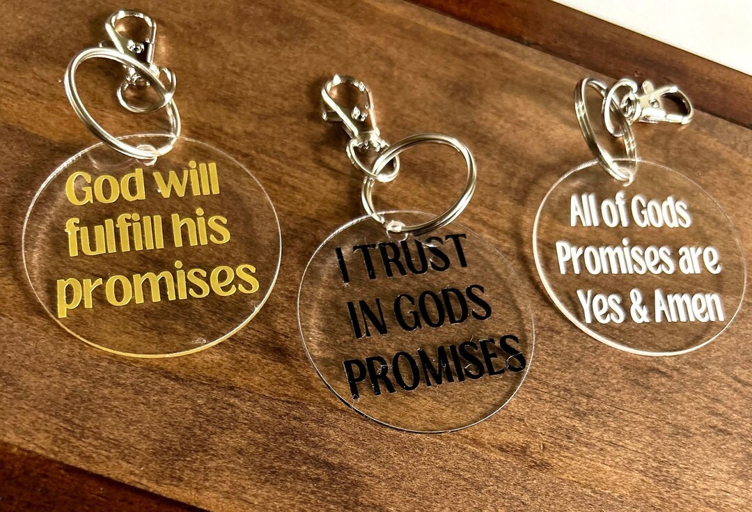 Customizable Christian Acrylic Keychain Christian Religion Gift Gods ...
