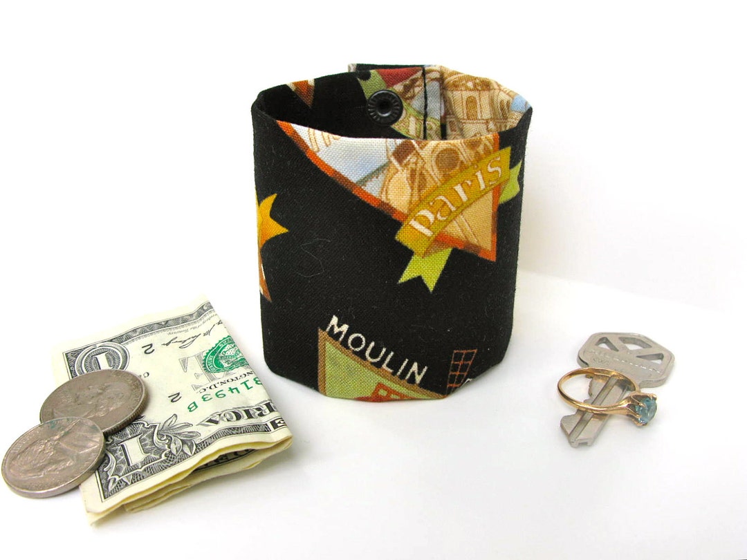 Secret Stash Money Wrist Cuff SALE Paris Hide Your Cash - Etsy