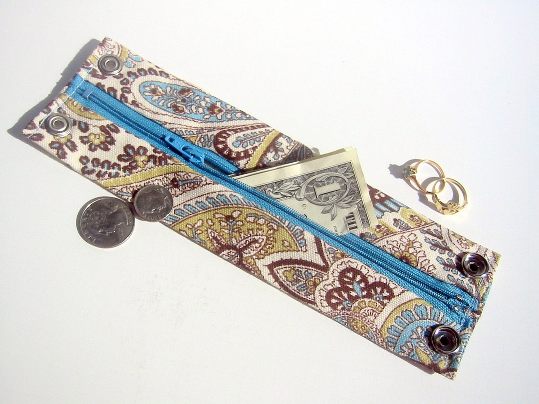 Secret Stash SALE Wrist Money Cuff Paisley Hide Your Cash, Jewels, Key ...