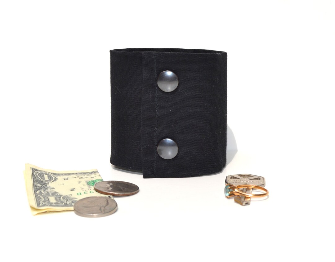 Secret Stash Wrist Money Cuff - Black or (u Choose) - Hide Your Cash ...