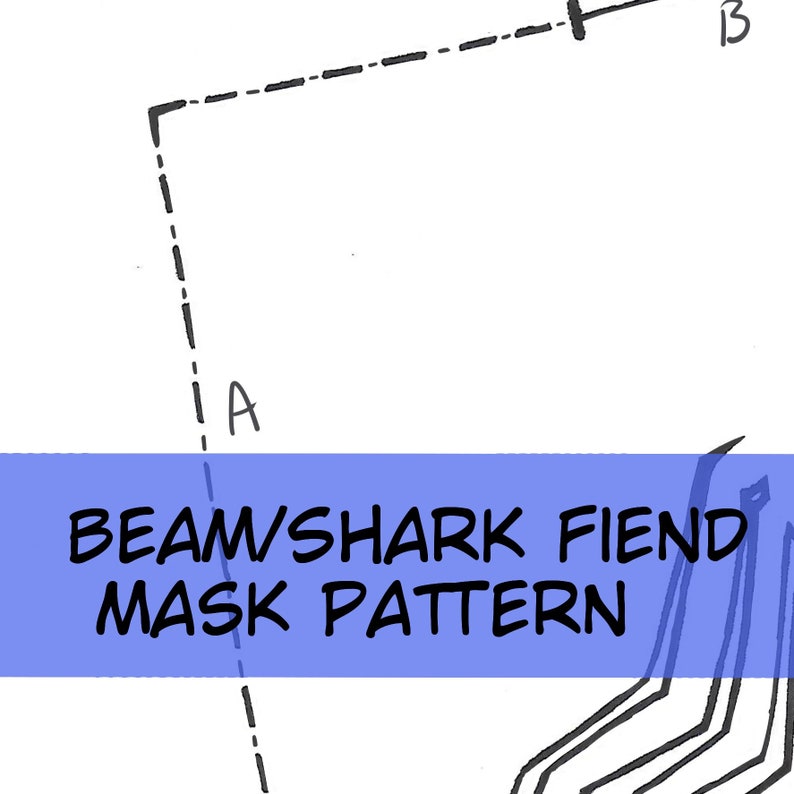 Beam/shark Fiend Mask Pattern and Instructions- Beginner Level - Etsy