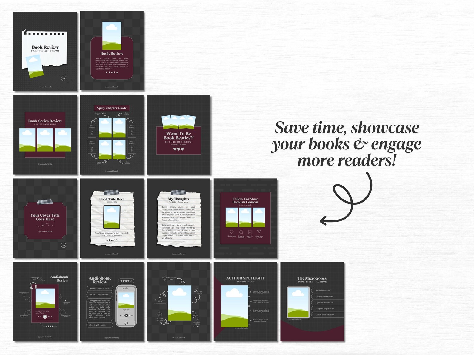 Book Trope Template Bookstagram Story Bookish Instagram Book Review ...