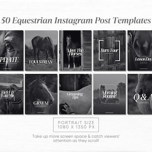 Horse Social Media Equestrian Instagram Post Template Customizable ...
